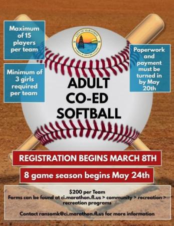 Adult Co-Ed Softball | Marathon, Florida