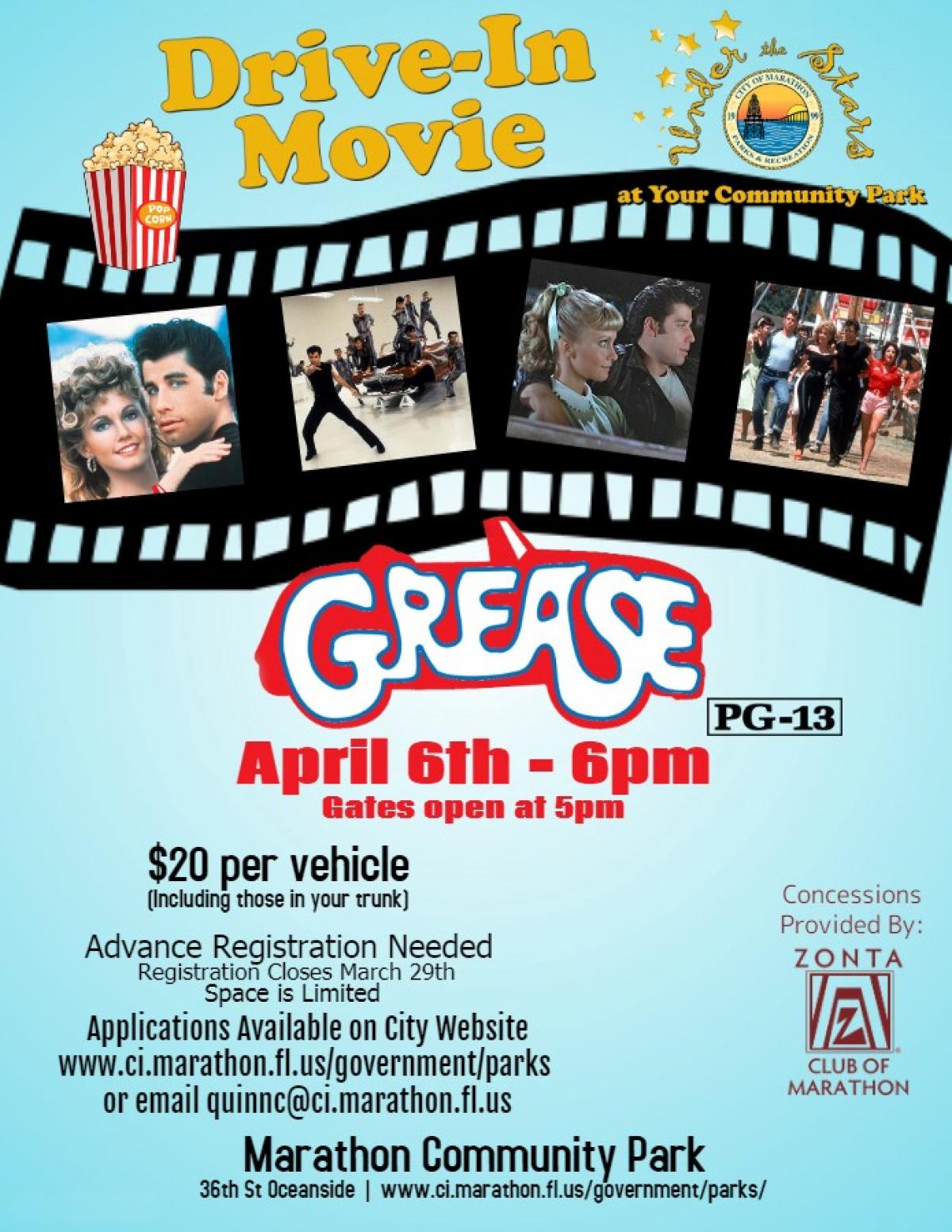 Drive-In Movie Grease | Marathon, Florida