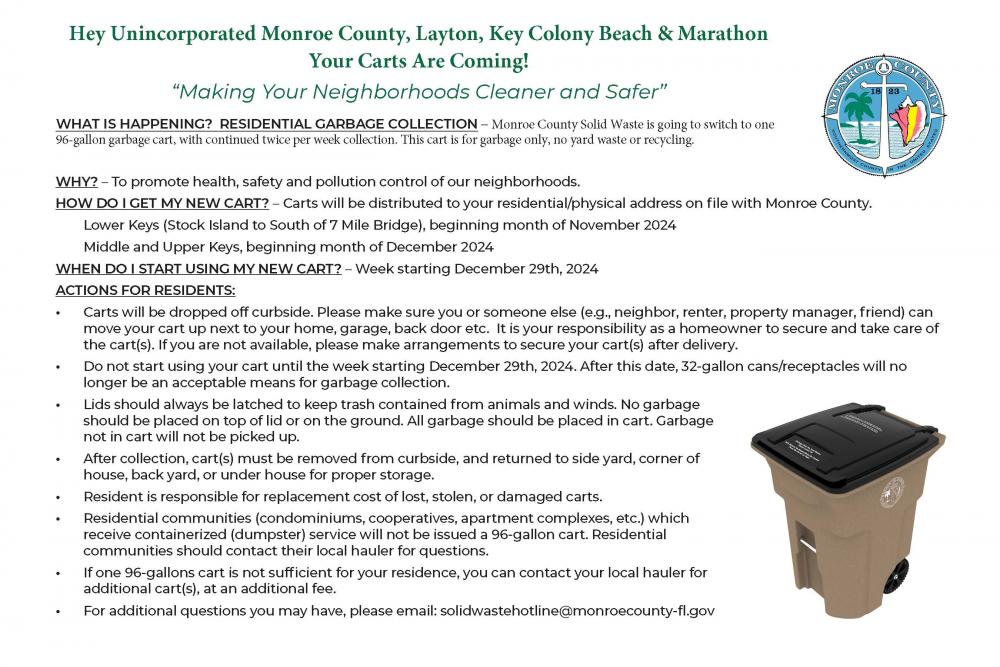 Residental Garbage Collection News | Marathon, Florida