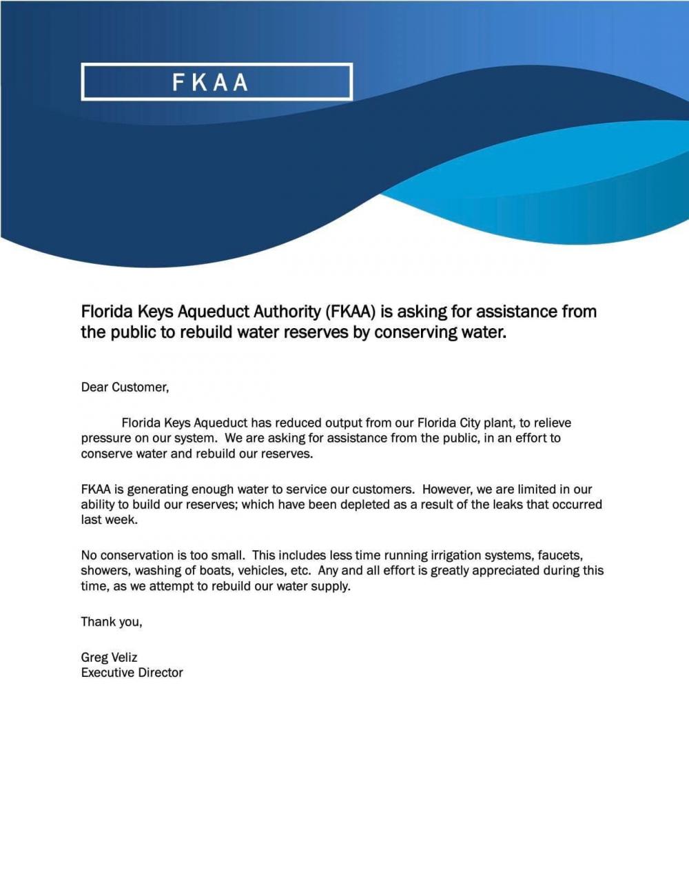Public Notice: Florida Keys Aqueduct Authority issues Water ...